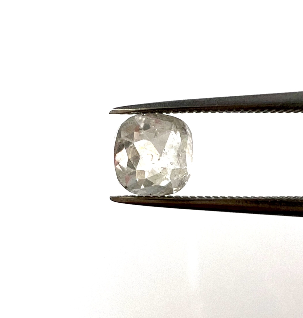 Rose Cut Unique Salt and Pepper Cushion 0.80ct – Rough Diamond World